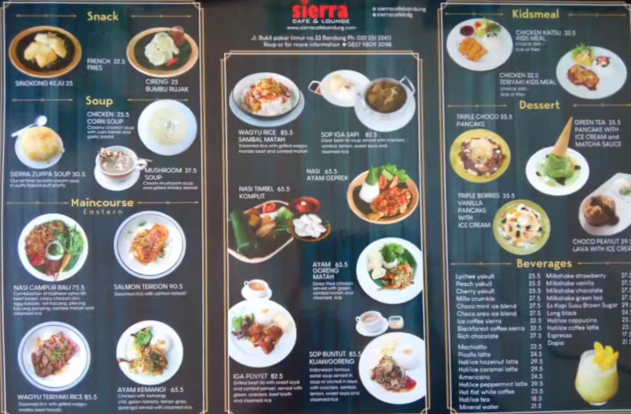 Sierra Cafe & Lounge Bandung Review -Berita Jelajah